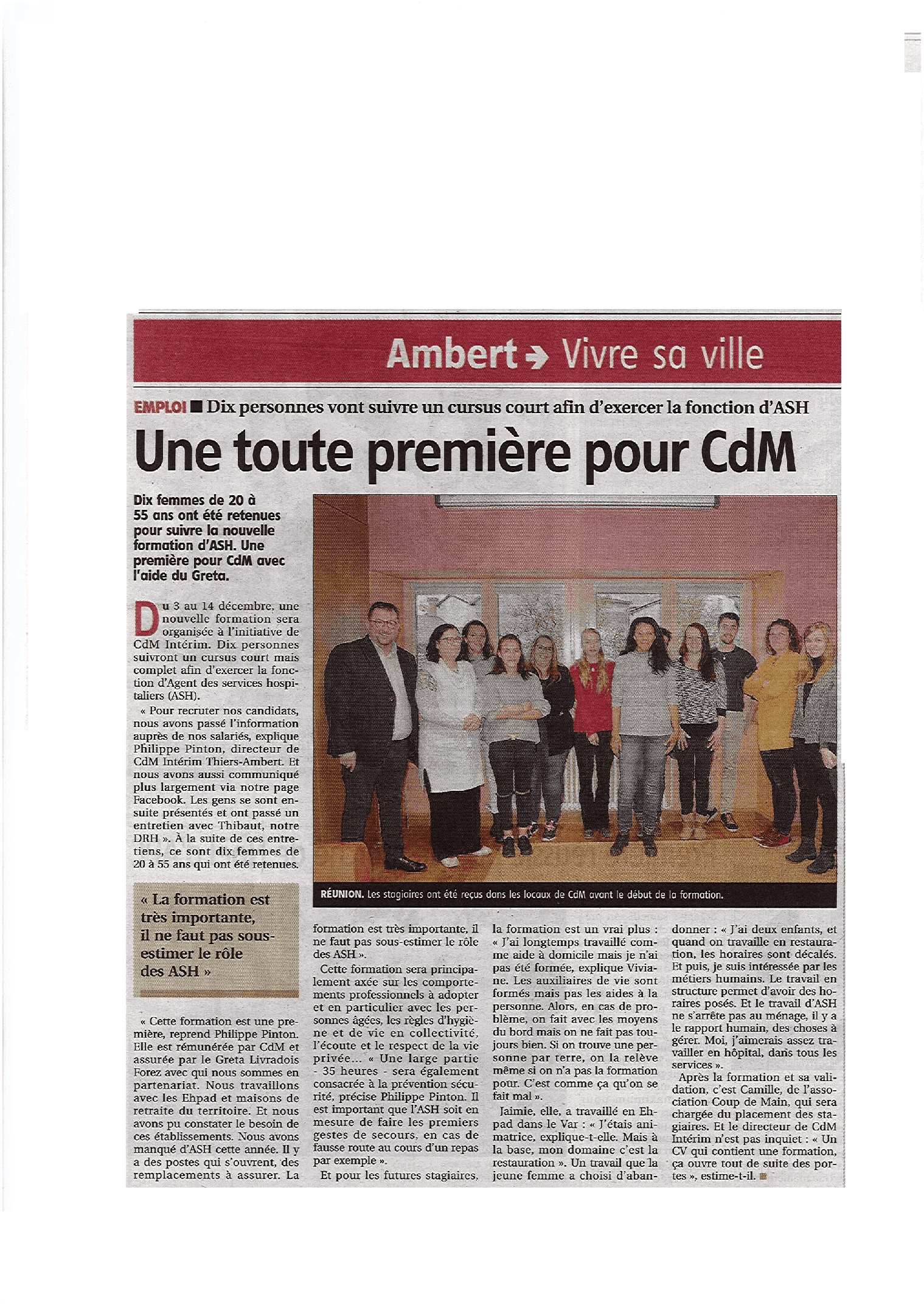 CdM présente sa formation ASH ! - CdM Interim